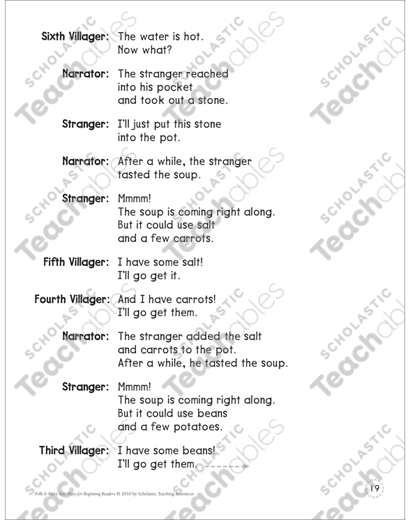 Stone Soup: A Beginning Reader Play by