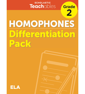 Homophones Grade 2 Differentiation Pack by