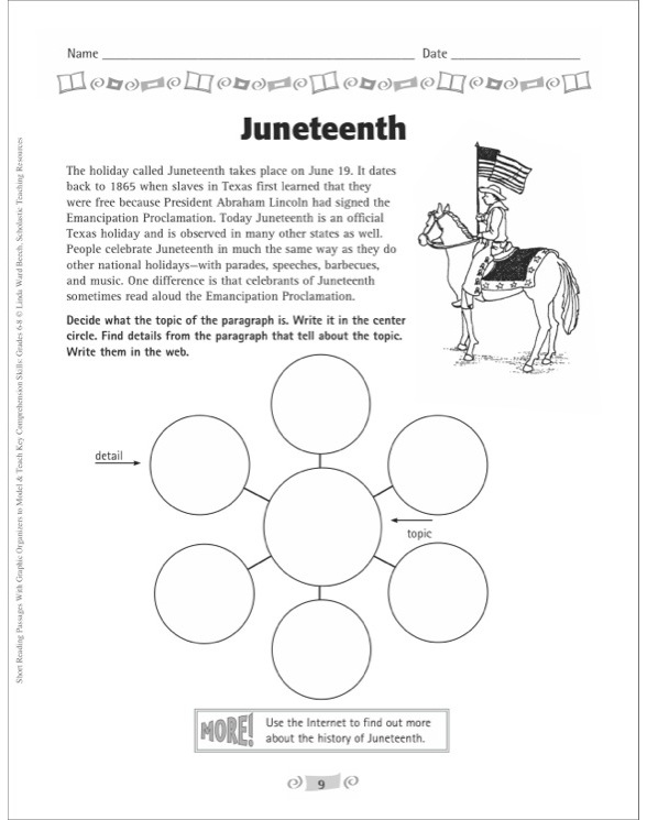 Short Reading Passages With Graphic Organizers to Model and Teach Key ...