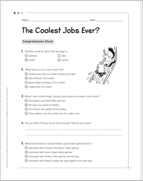 Leveled Nonfiction Passages for Building Comprehension by Carol Ghiglieri