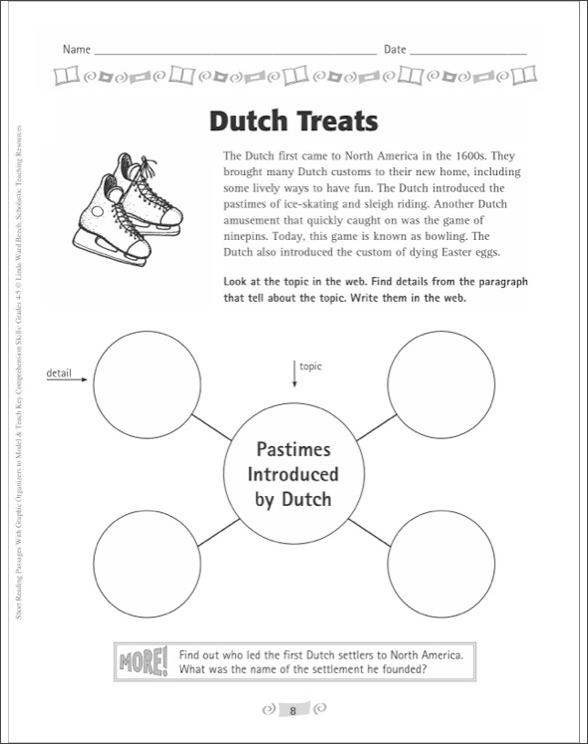 Short Reading Passages With Graphic Organizers to Model and Teach Key ...