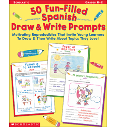 50 Fun-Filled Spanish Draw & Write Prompts by Alyse Sweeney
