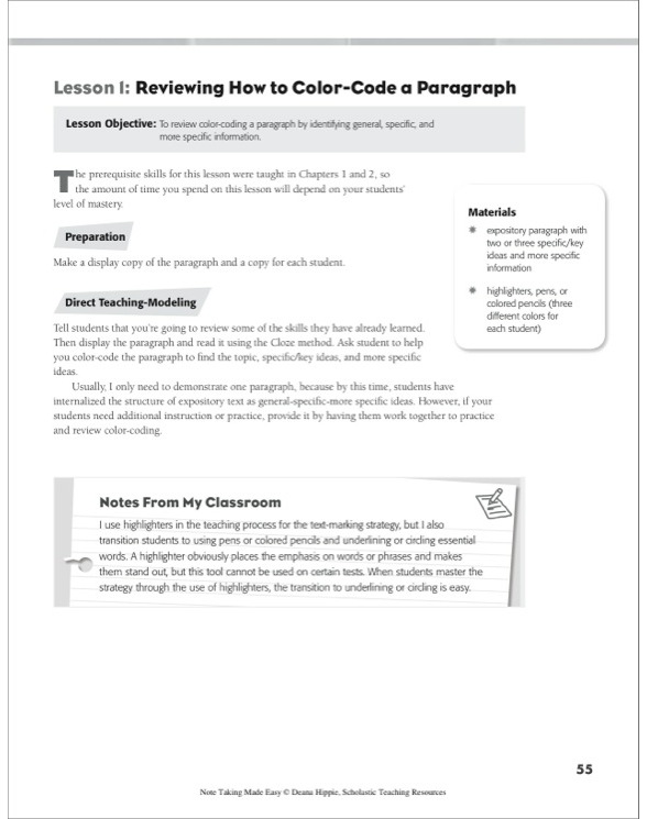 Note Taking: Developing Text-Marking Strategies by