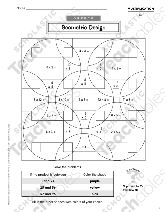 Multiplication Facts 0-12 Grade 4 Differentiation Pack by