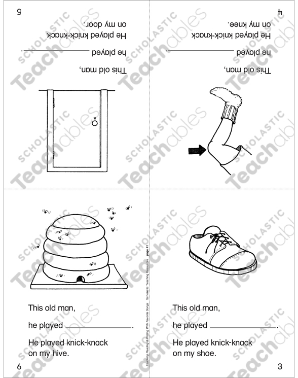 This Old Man... Number Words 1 to 6 - Rhyming Words by