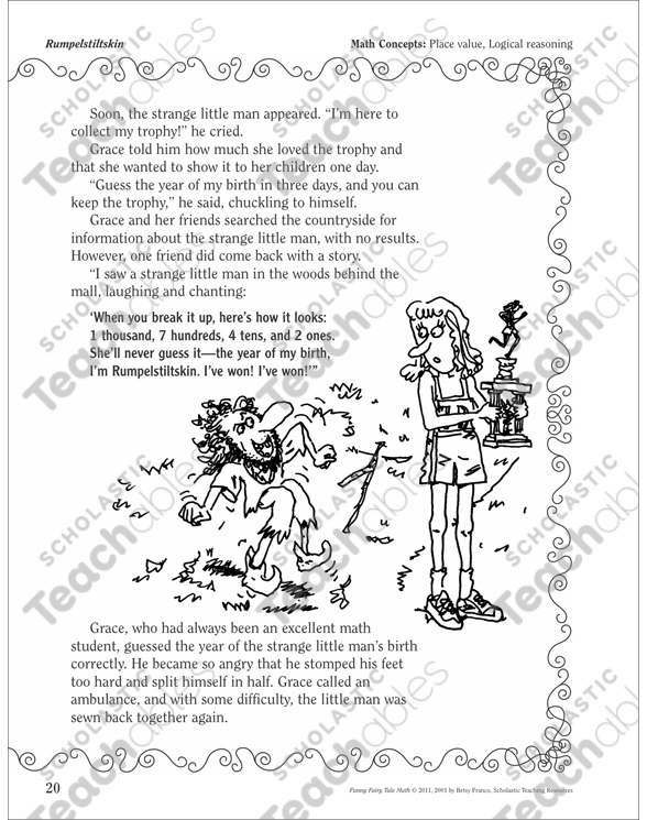 Rumpelstiltskin (Place Value, Logical Reasoning): A Funny Fairy Tale ...