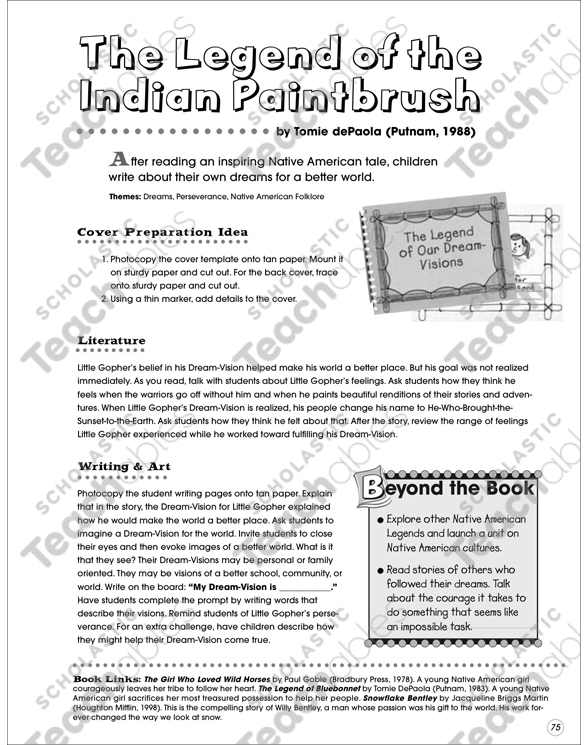 The Legend of the Indian Paintbrush: Collaborative Book by