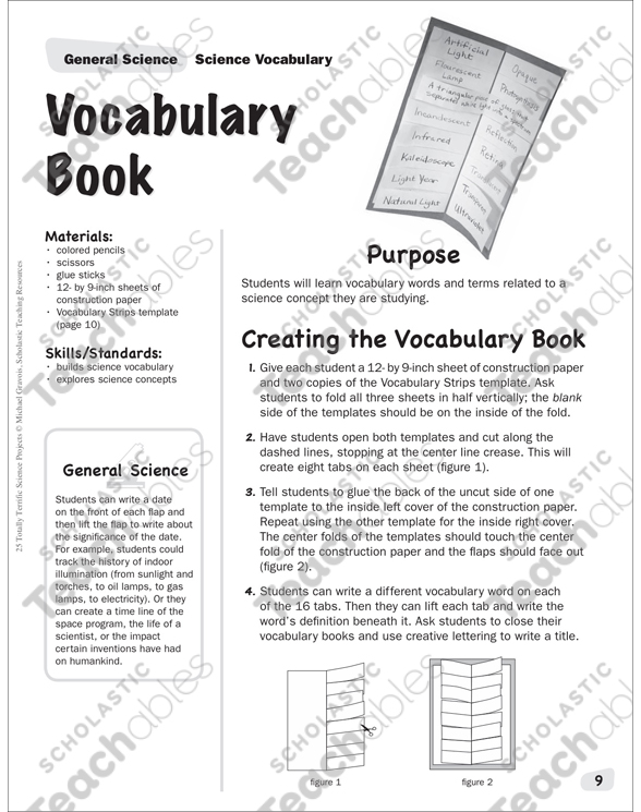 Vocabulary Book - Science Vocabulary: General Science Project by