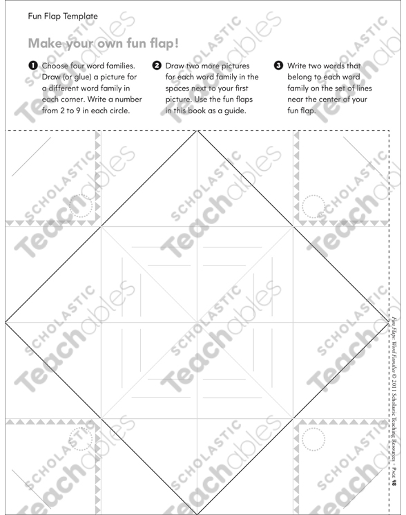 Make-Your-Own Blank Template: Fun-Flaps Word Families Manipulative by