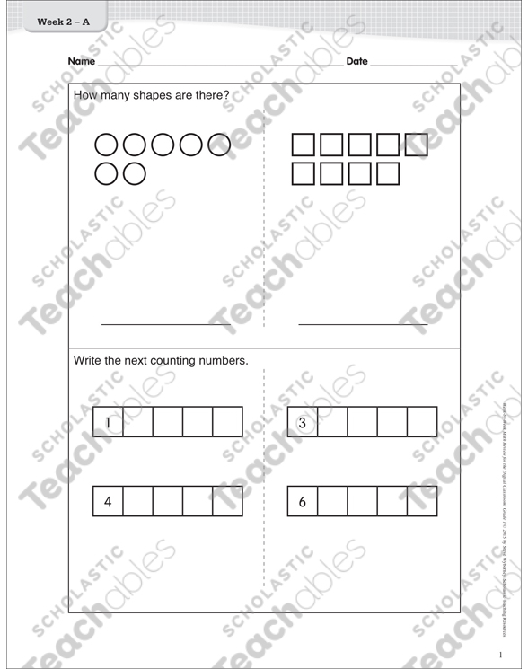 Math Review: Counting to 20, Counting Sequences by