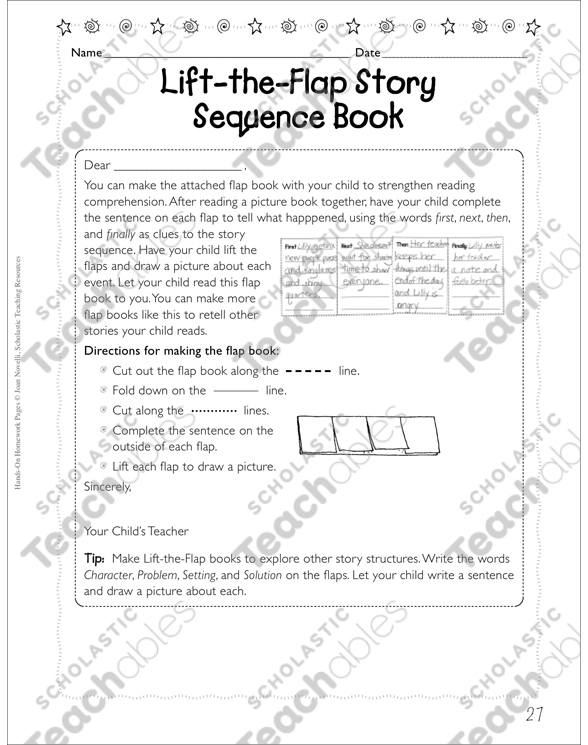 Lift-the-Flap Story Sequence Book (Retelling): Language Arts Homework ...