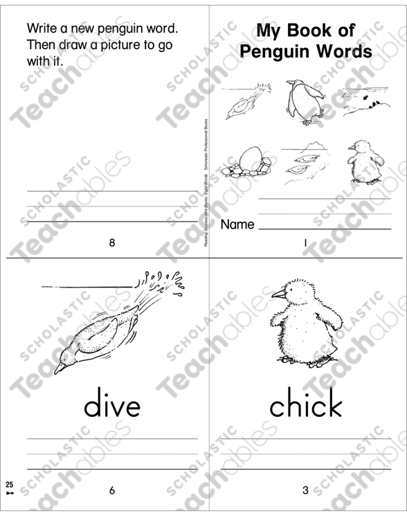 My Book of Penguin Words: Sight Word Mini-Book by