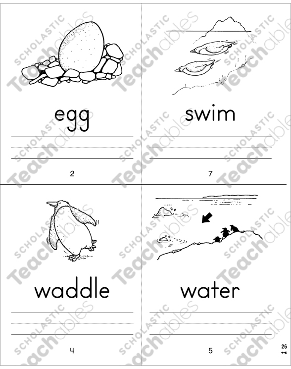 My Book of Penguin Words: Sight Word Mini-Book by
