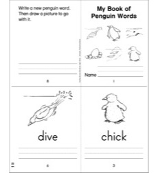 My Book of Penguin Words: Sight Word Mini-Book by