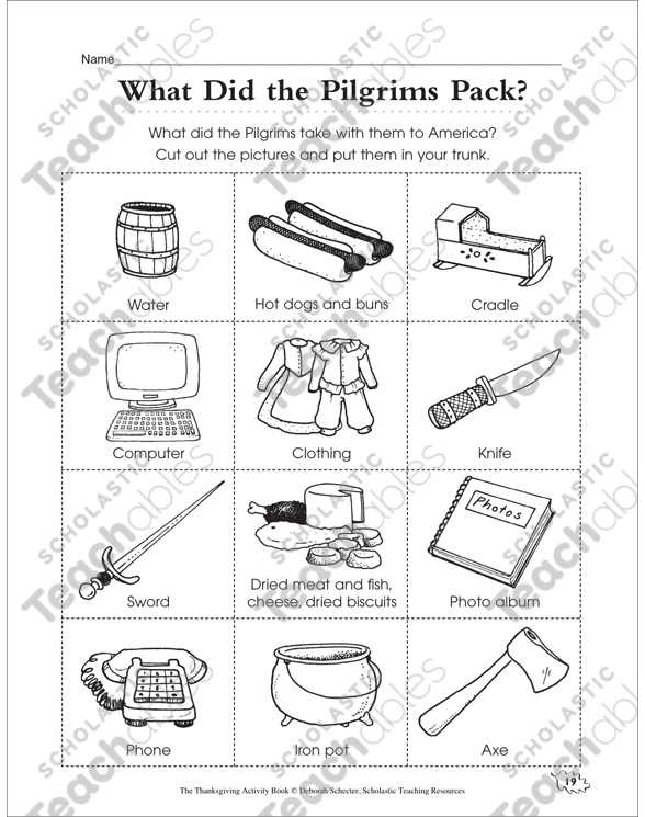 The Pilgrims and the Mayflower: Thanksgiving Activities by