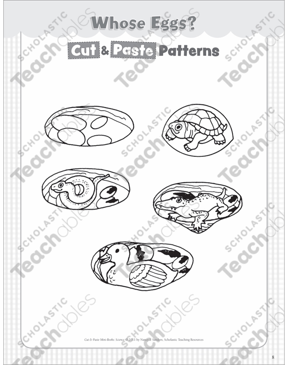 Whose Eggs? (Egg-Laying Animals): Science Cut-& Paste Mini-Book by