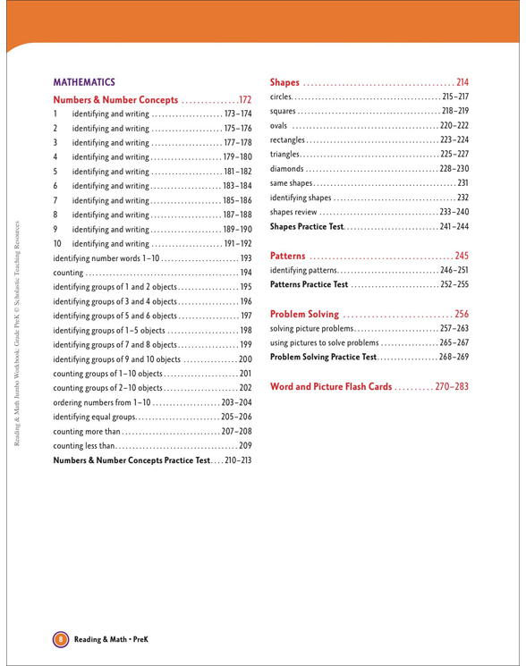 Reading & Math Jumbo Workbook: Grade PreK by Virginia Dooley