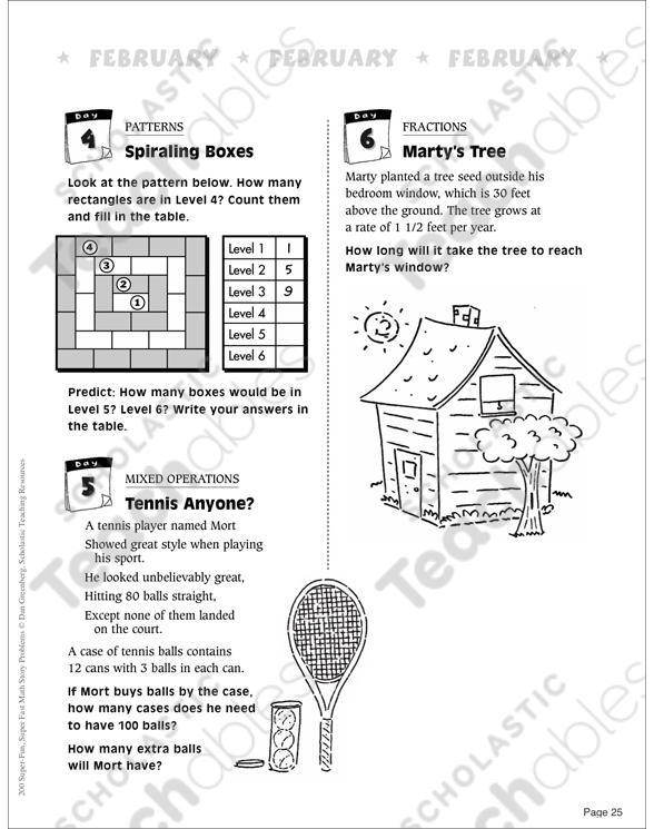 February Grades 3-4 Printable Packet by