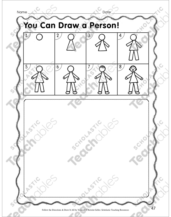 Draw a Person in 8 Steps: Follow the Directions by