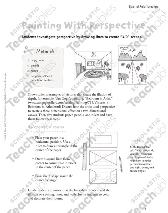 Painting With Perspective (Spatial Relationships): Quick & Easy Math Art by