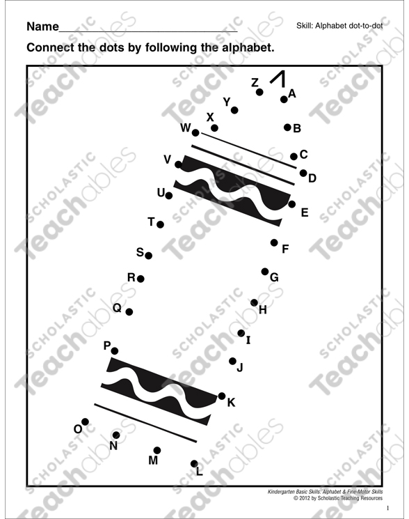 Uppercase Dot-to-Dot: Kindergarten Basic Skills (Alphabet) by