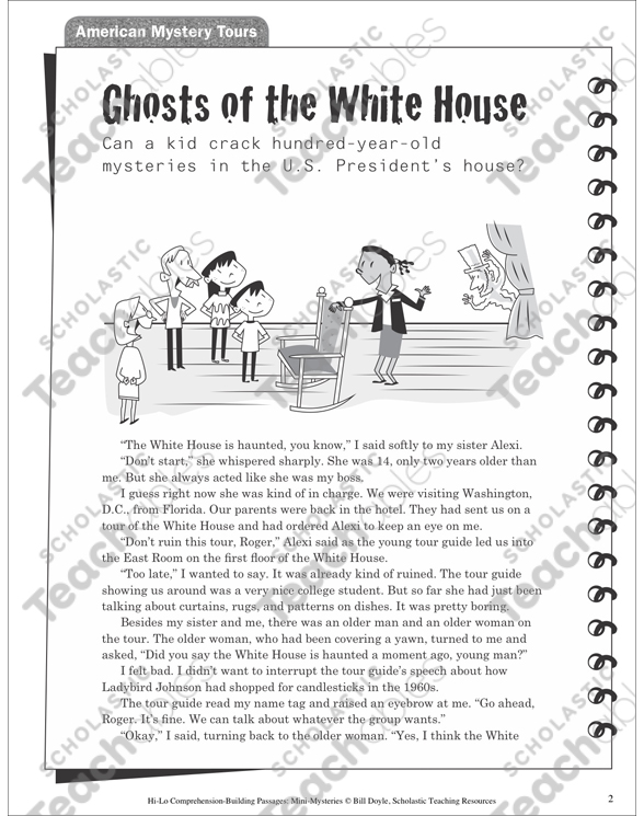 Making Predictions (Ghosts of the White House): Hi-Lo Comprehension ...