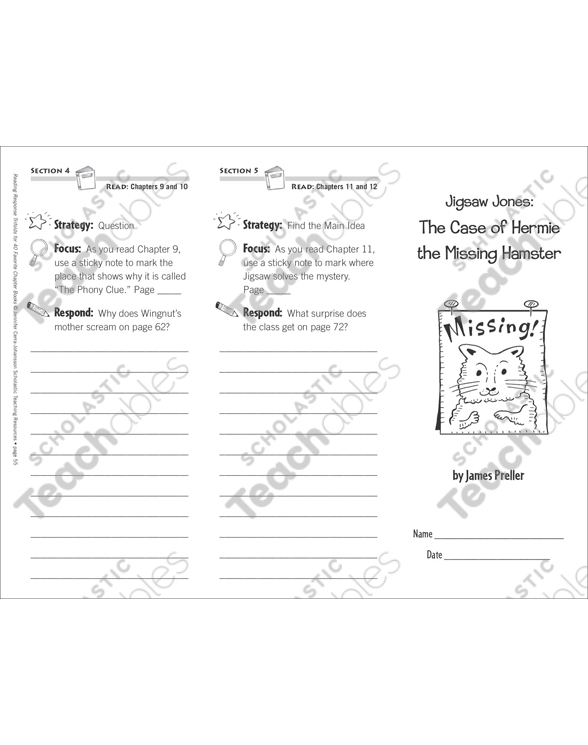 Jigsaw Jones: The Case of Hermie the Missing Hamster (Level N): Reading ...