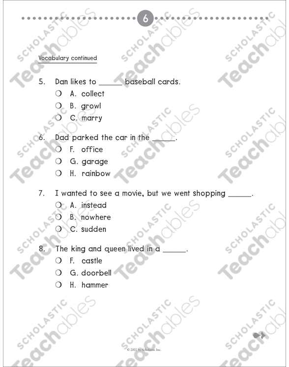 Reading Placement Tests: Second Grade by