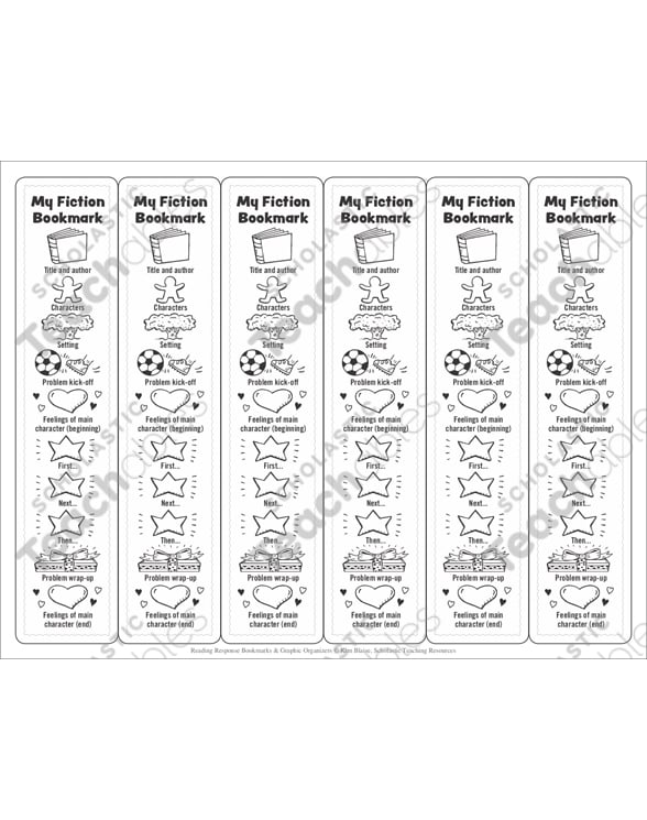 Solving the Problem: Reading Response Bookmark & Graphic Organizer by