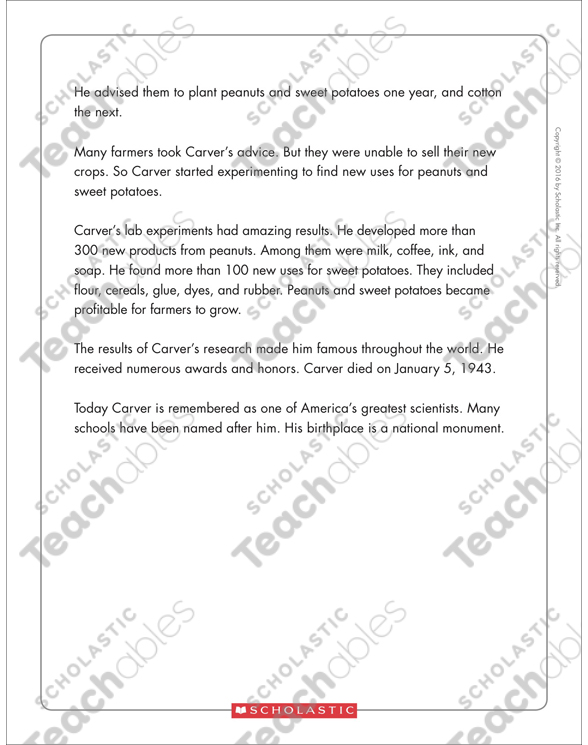 George Washington Carver: Text & Organizer by