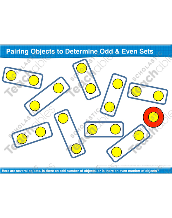 Pairing Objects to Determine Odd & Even Sets: Math Lesson by