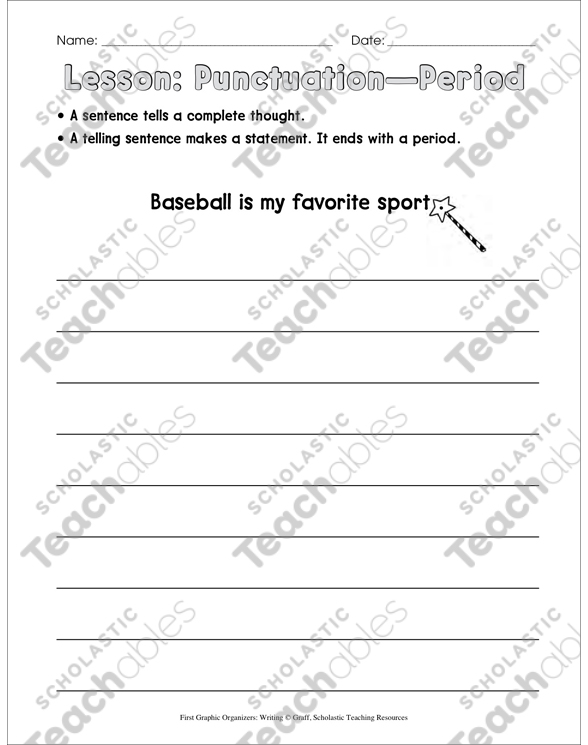 Graphic Organizer: Conference Helpers (Punctuation: Period/Question ...