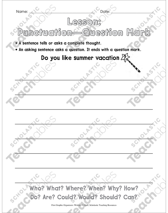 Graphic Organizer: Conference Helpers (Punctuation: Period/Question ...