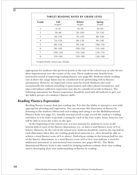 3-Minute Reading Assessments: Word Recognition, Fluency, and Comprehension: Grades 1-4 by Nancy ...