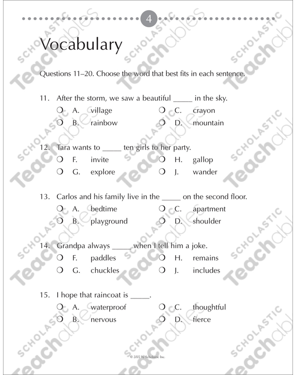 Reading Placement Tests: Third Grade by