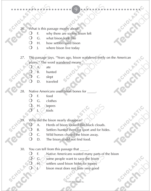 Reading Placement Tests: Third Grade by