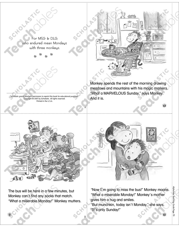 Alpha Tales: Monkey's Miserable Monday (Letter M): Alpha Tales Mini-Book by