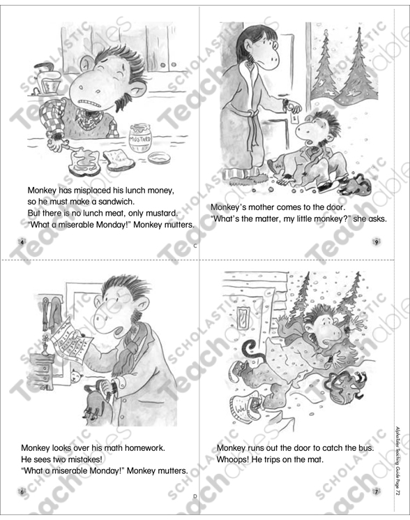 Alpha Tales: Monkey's Miserable Monday (Letter M): Alpha Tales Mini-Book by