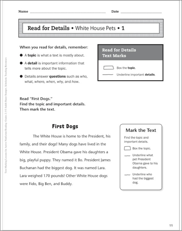 Text-Marking Lessons for Active Nonfiction Reading: Grades 2-3 by ...