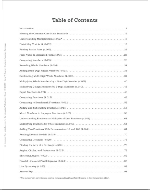 25 Common Core Math Lessons for the Interactive Whiteboard: Grade 4 by ...