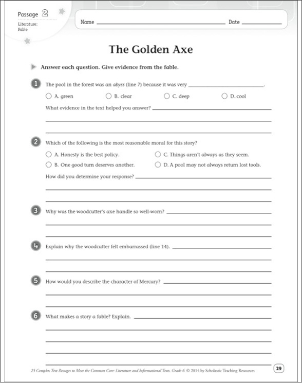 25 Complex Text Passages to Meet the Common Core: Literature and ...