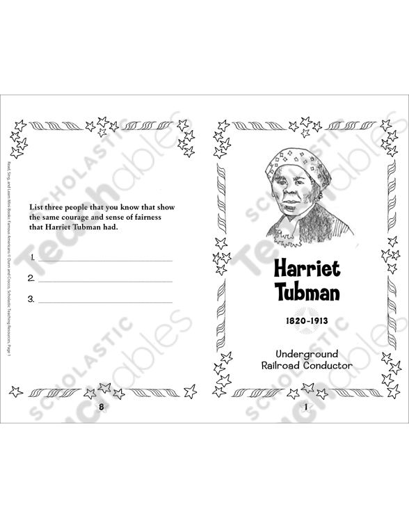 Harriet Tubman: Famous American Mini-Book by