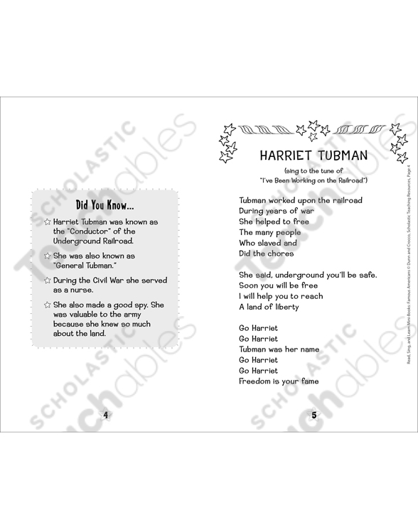 Harriet Tubman: Famous American Mini-Book by