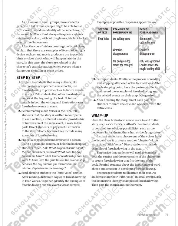 Foreshadowing: Using Picture Books to Teach Literary Elements by