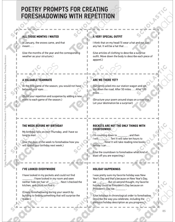 Foreshadowing: Using Picture Books to Teach Literary Elements by