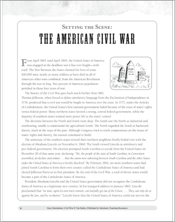 Easy Simulations: Civil War by Tim Bailey