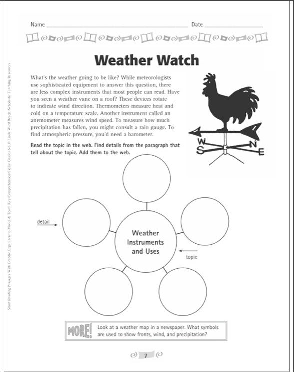 Short Reading Passages With Graphic Organizers to Model and Teach Key ...