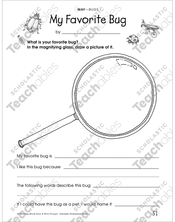 My Favorite Bug: Draw and Write Prompt by