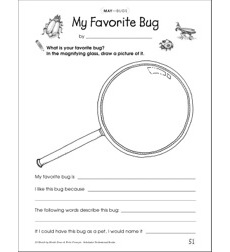 My Favorite Bug: Draw and Write Prompt by